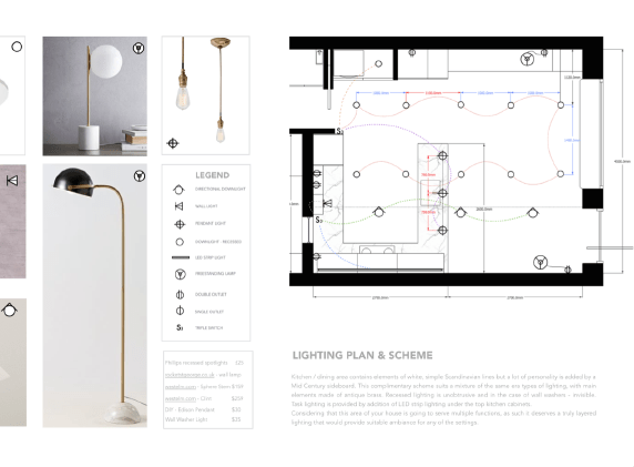 Lighting Scheme Online Interior & Furniture Design - AD3London.com